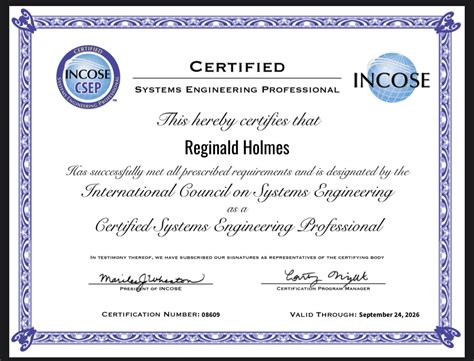 Reginald Holmes Meng Csep Pmp® On Linkedin Ai4se Incose Csep