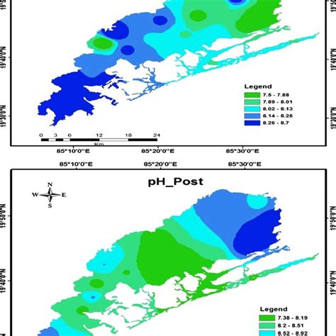Spatial Distribution Of Salinity In Pre And Post Monsoon Seasons Download Scientific Diagram
