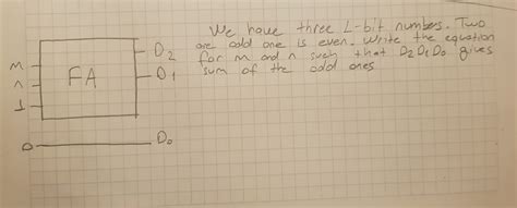 We Have Three L Bit Numbers Two Are Odd One Is Even Chegg Com