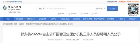 2022广西河池市都安县自主招聘卫生医疗机构人员拟聘用公示