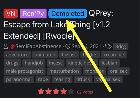 Vn Renpy Completed Qprey Escape From Lake Thing V12 Extended Rwocie F95zone