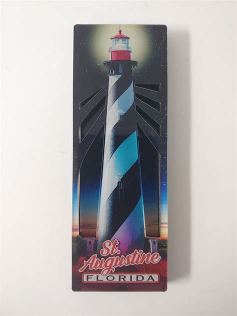 St Augustine Light Up Lighthouse Magnet Historic Print And Map Co