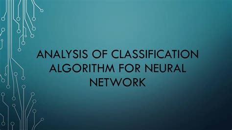 solution analysis of classification algorithm for neural network