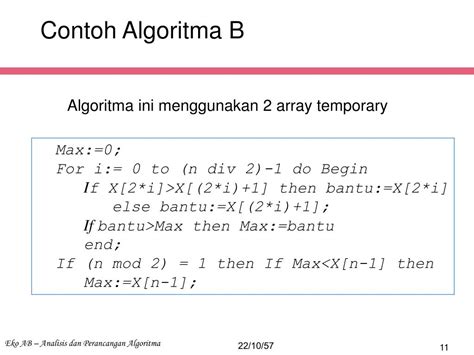 PPT Strategi Algoritma Kuliah Algoritma Efisien PowerPoint Presentation ID