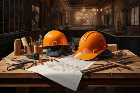 Premium Ai Image Construction Background