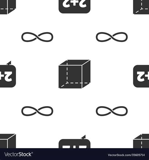 Set Equation Solution Geometric Figure Cube Vector Image