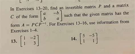 Solved In Exercises Find An Invertible Matrix P And A Chegg