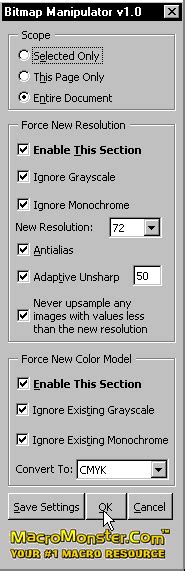 Batch Convert Bitmaps To Cmyk And Fixed Max Resolution Coreldraw