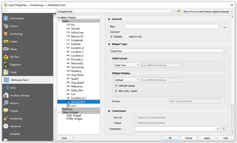 Removing The Time Zone From Datetime Field In Qgis Geographic