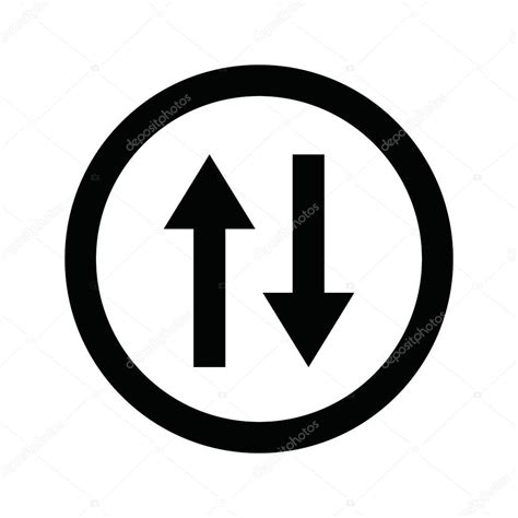 Señal de tráfico negro iconos vectoriales de tráfico bidireccional 2023