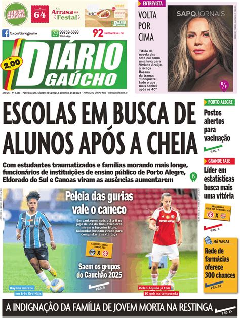 Diário Gaúcho nov Jornais e Revistas SAPO pt Última hora e notícias de hoje