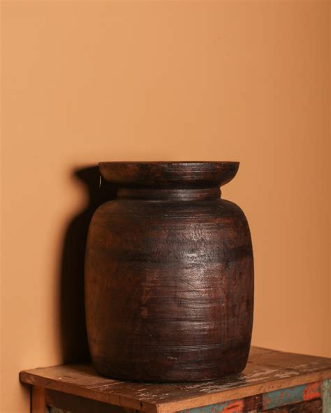 Wood Nepali Ghee Pot Wilstone