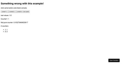 why did you update redux codesandbox
