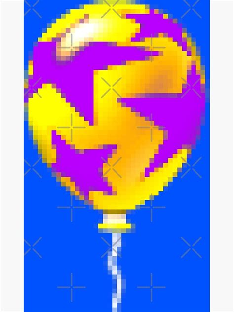 Yellow Balloon Sprite Poster For Sale By SpriteGuy Redbubble