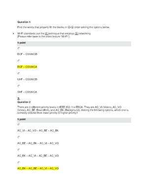 Io T Quiz B IoT Graded Quiz Total Points Question Which Of The Following Statements