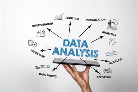 Data Analysis Concept Illustration With Icons Arrows And Keywords