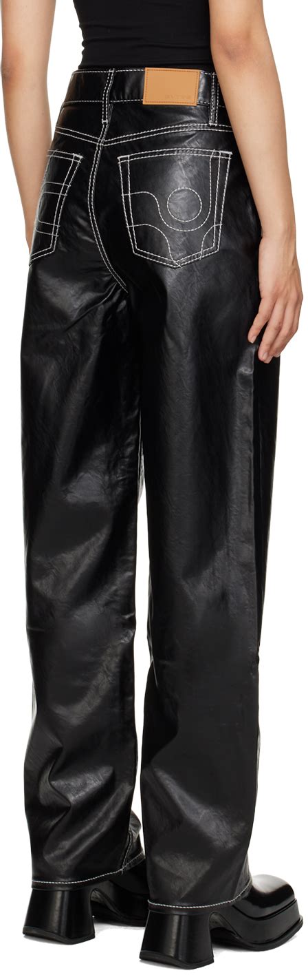Eytys Black Benz Faux Leather Jeans Eytys