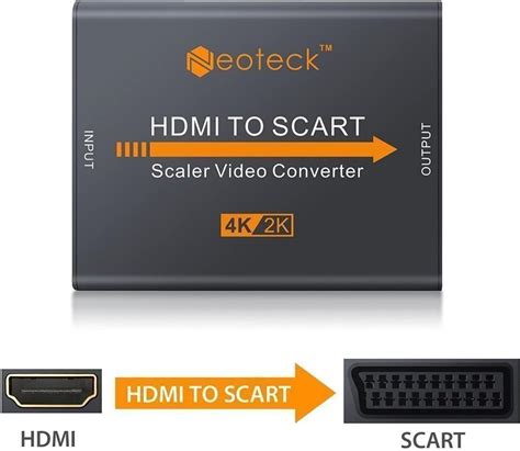 Neoteck Aluminum 4K HDMI To SCART Converter Composite HD Video Stereo