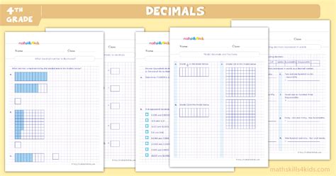 Grade 4 Decimals Worksheets With Answers Free And Printable