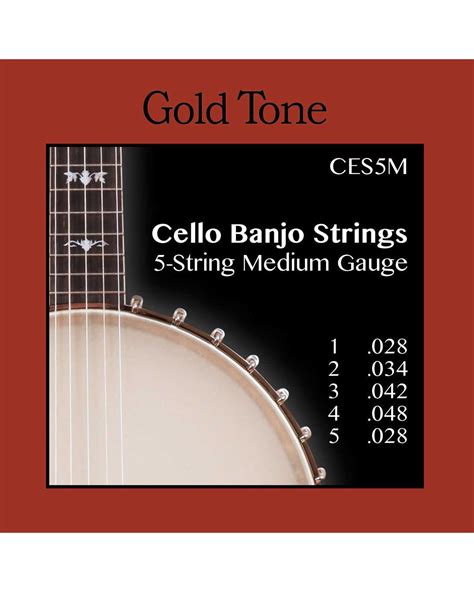 Gold Tone Ces5m Medium 5 String Cello Banjo Strings G Tuning Elderly Instruments