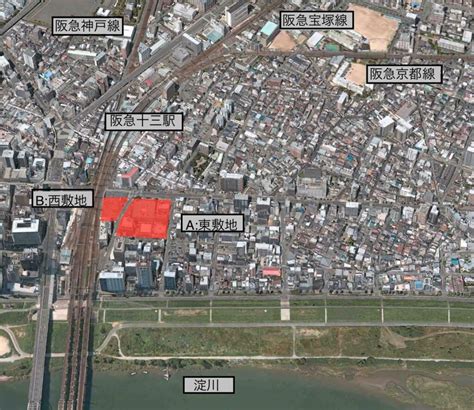 26年5月工事完了予定！高さ140mを超える十三のランドマーク！（仮称）大阪市淀川区十三東計画 東敷地 ジオタワー大阪十三 24年4月の様子