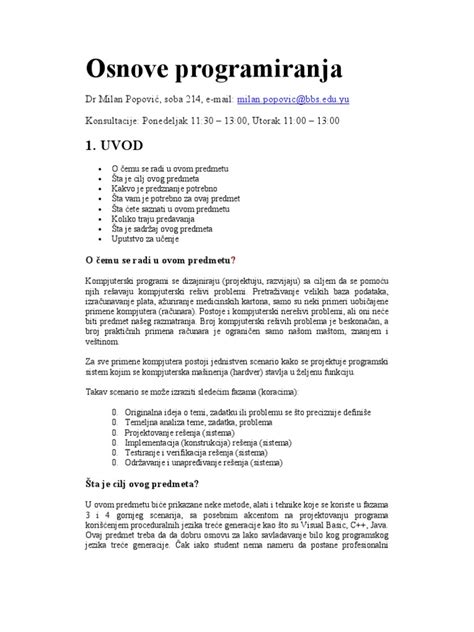 osnove programiranja pdf