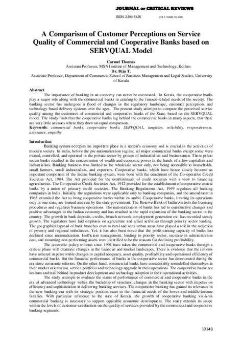 Pdf A Comparison Of Customer Perceptions On Service Quality Of Commercial And Cooperative