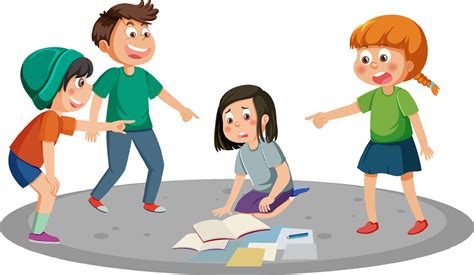 Niños Burlándose De Su Amigo 13321189 Vector En Vecteezy