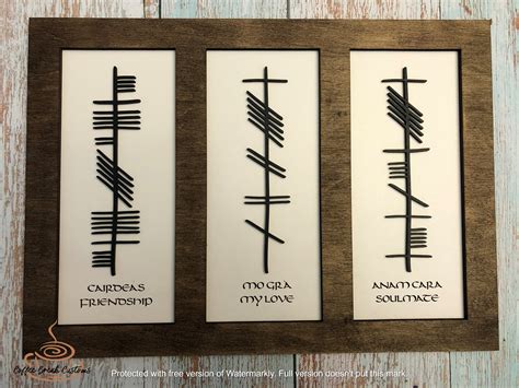 Ogham Script Full Bundle Sign Digital Cut File Irish Etsy