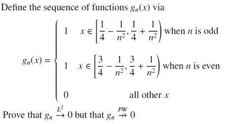 Define The Sequence Of Functions Gnx Via