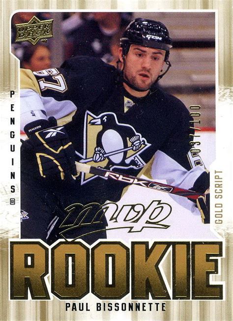 Paul Bissonnette Players Cards Since 2008 2009 Penguins Hockey