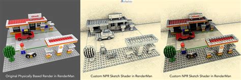 Lollipopshaders Lego Npr Toon Sketch Shaders Renders In Renderman Lego Models Albedo