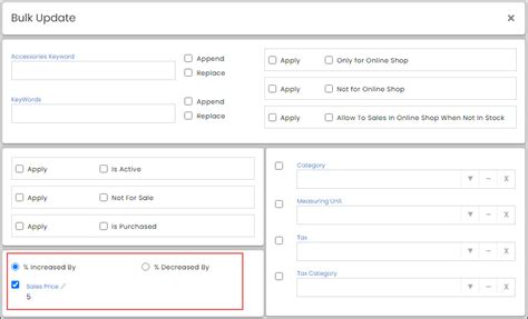 How To Bulk Update Item Sales Price Altheasuite