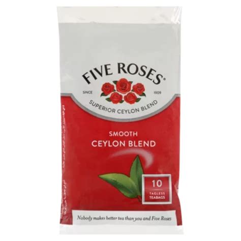 Five Roses Smooth Ceylon Blend Tagless Teabags 10s Superb Hyper