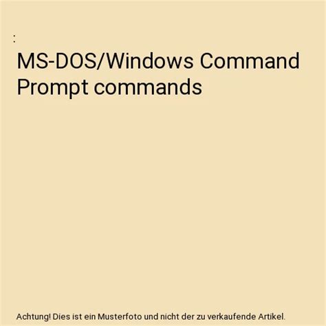 Ms Dos Windows Command Prompt Commands Eur 43 36 Picclick Fr