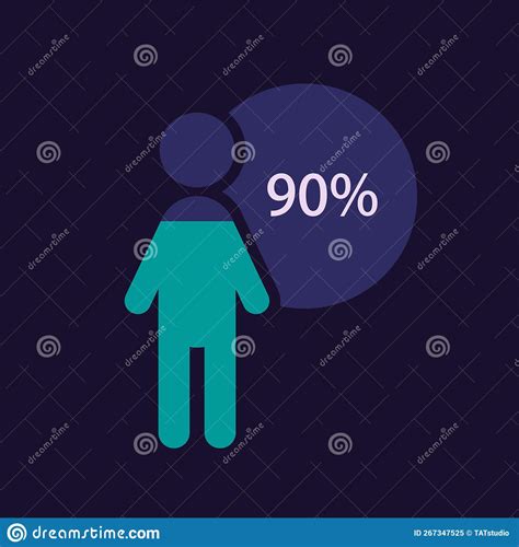 Male Group Infographic Chart Design Template For Dark Theme Stock Vector Illustration Of
