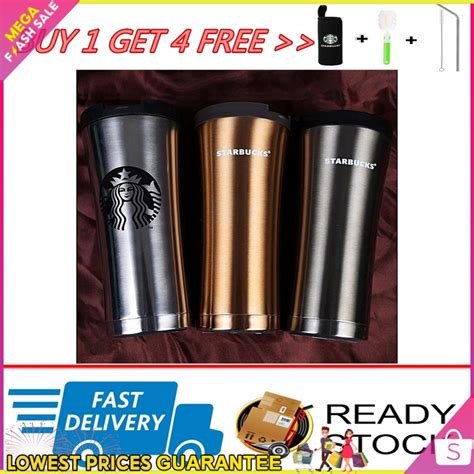 【4 T🎁】starbucks Stainless 304 Steel Mug Thermal Insulation Coffee