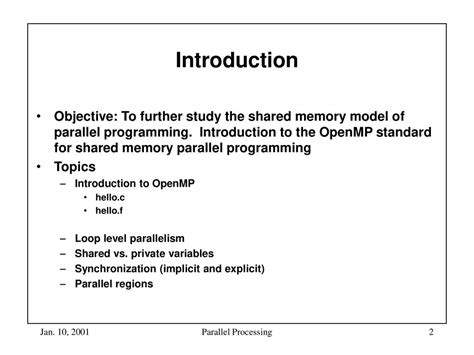 September Parallel Processing Cs Lecture Shared Memory