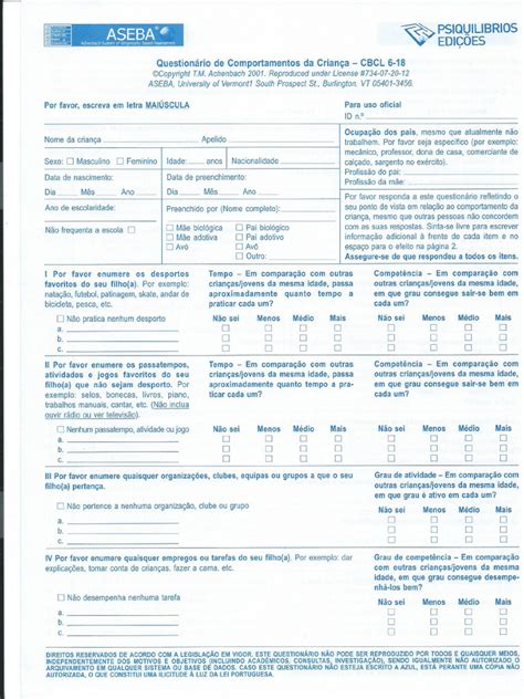 Cbcl Pdf