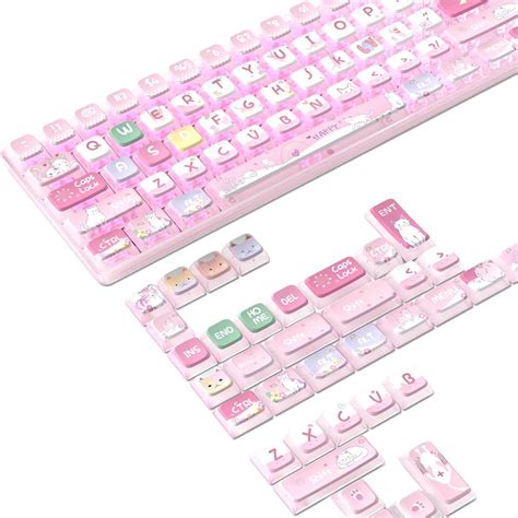 120 Key PBT Pudding Keycap Set ASA Profile With Transluscent PC Layer Dye Sub Jungle Theme For