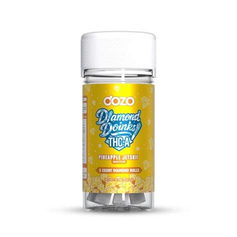 Discount Novelties Wholesale Dozo Diamond Doinks Prerolls 1 75gm 5ct Pineapple Jetskii