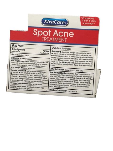 Xtracare Spot On Acne Treatment Oil Free Cream Ointment 0 75 Oz Cut