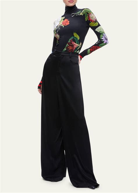 Alice Olivia Delaina Long Sleeve Turtleneck Top Bergdorf Goodman