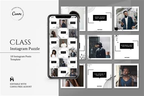 Class Puzzle Template For Instagram Editable With Canva