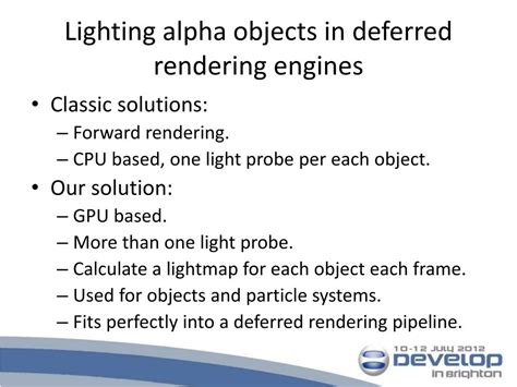 Ppt Solving Some Common Problems In A Modern Deferred Rendering Engine Powerpoint Presentation