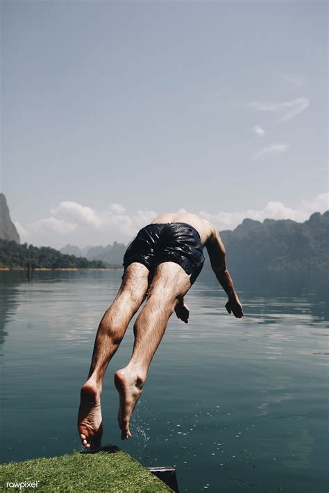 Man Diving Into The Water Free Image By Rawpixel Man Swimming Diving Swimmer