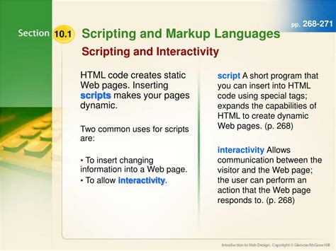 ppt section 10 1 define scripting summarize interactivity design guidelines powerpoint