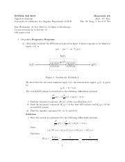 HW Solution Pdf ECE Fall Signals Systems University Of California Los Angeles