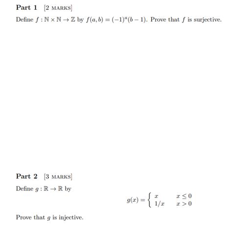 Solved Part 1 2 Marks Define F Nxnz By Fab 1ºb