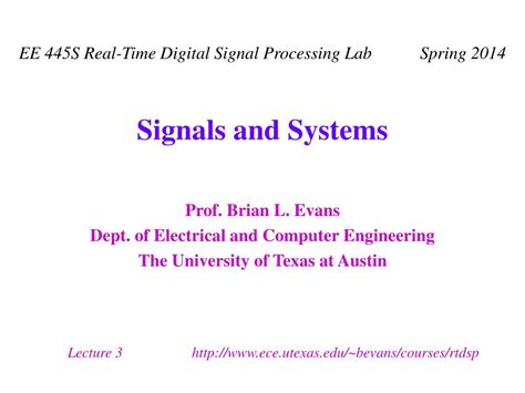 PPT Signals And Systems PowerPoint Presentation Free Download ID 544779